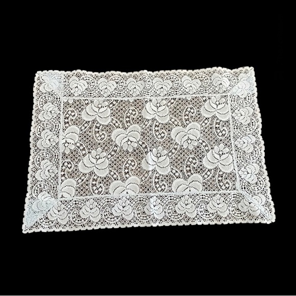 Accents | Vintage Lace Rectangular Doily Dresser Scarf Light Blue ...